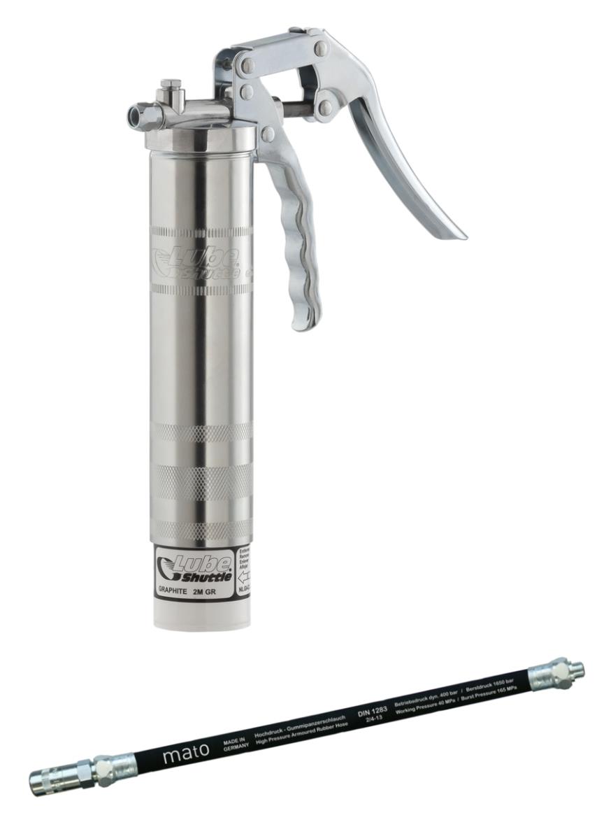 Lube Shuttle Éénhandsvetspuit met HD slang en smeerkop - Ambi smeersystemen